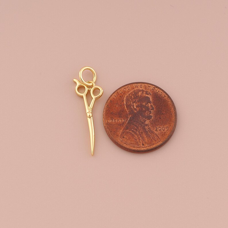 18K Gold Scissors Charms,minimalist Charms Pendants,scissors Charm for ...