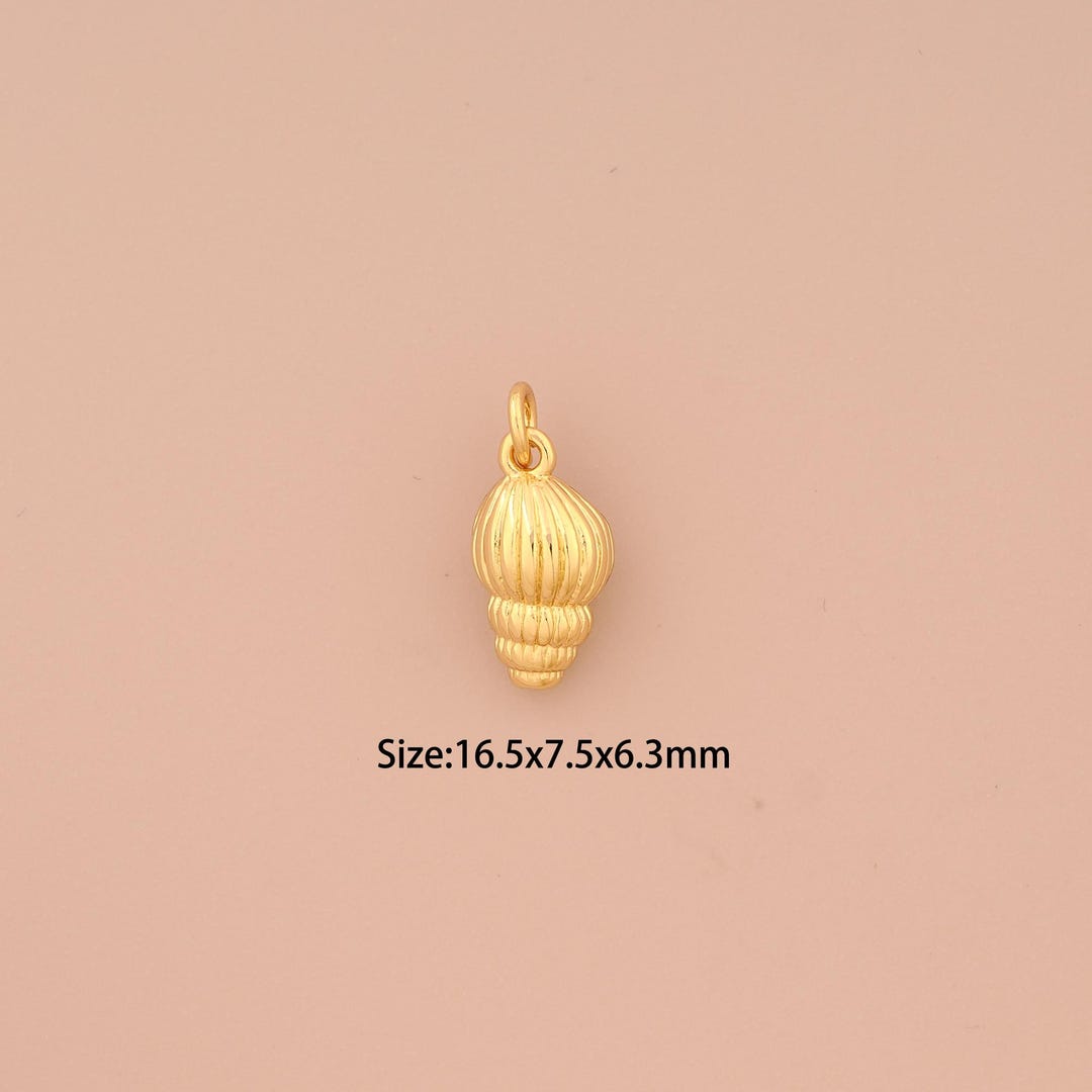 18K Gold Conch Charms,conch Charms Pendants,conch Charm for DIY Jewelry ...