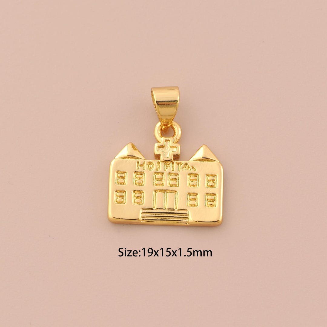 18K Gold Hospital Charms,hospital Charms Pendants,hospital Charm for ...