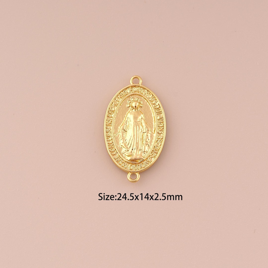 18K Gold Virgin Mary Charms,minimalist Charms Pendants,catholic Charm ...