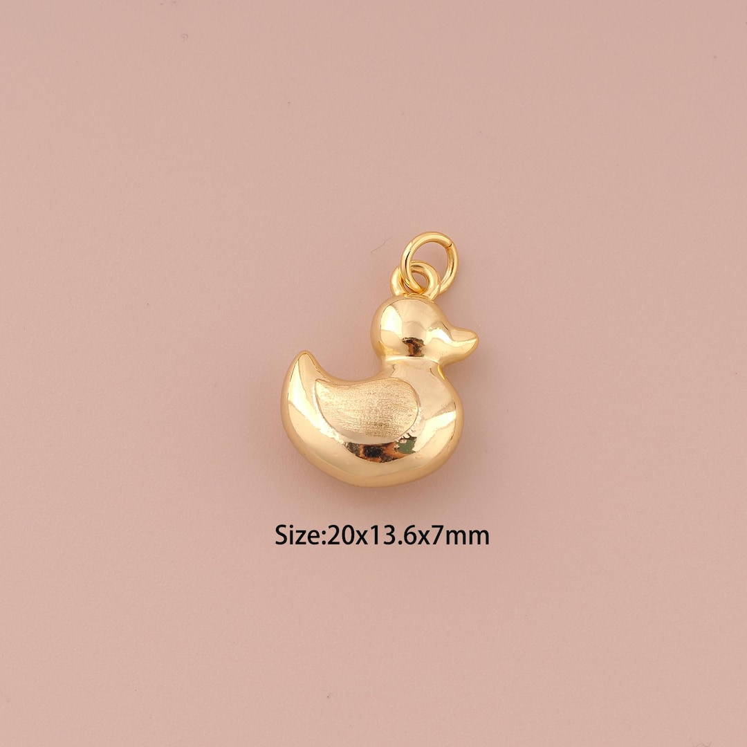 18K Gold Duck Charms,minimalist Charms Pendants,duck Charm for DIY ...