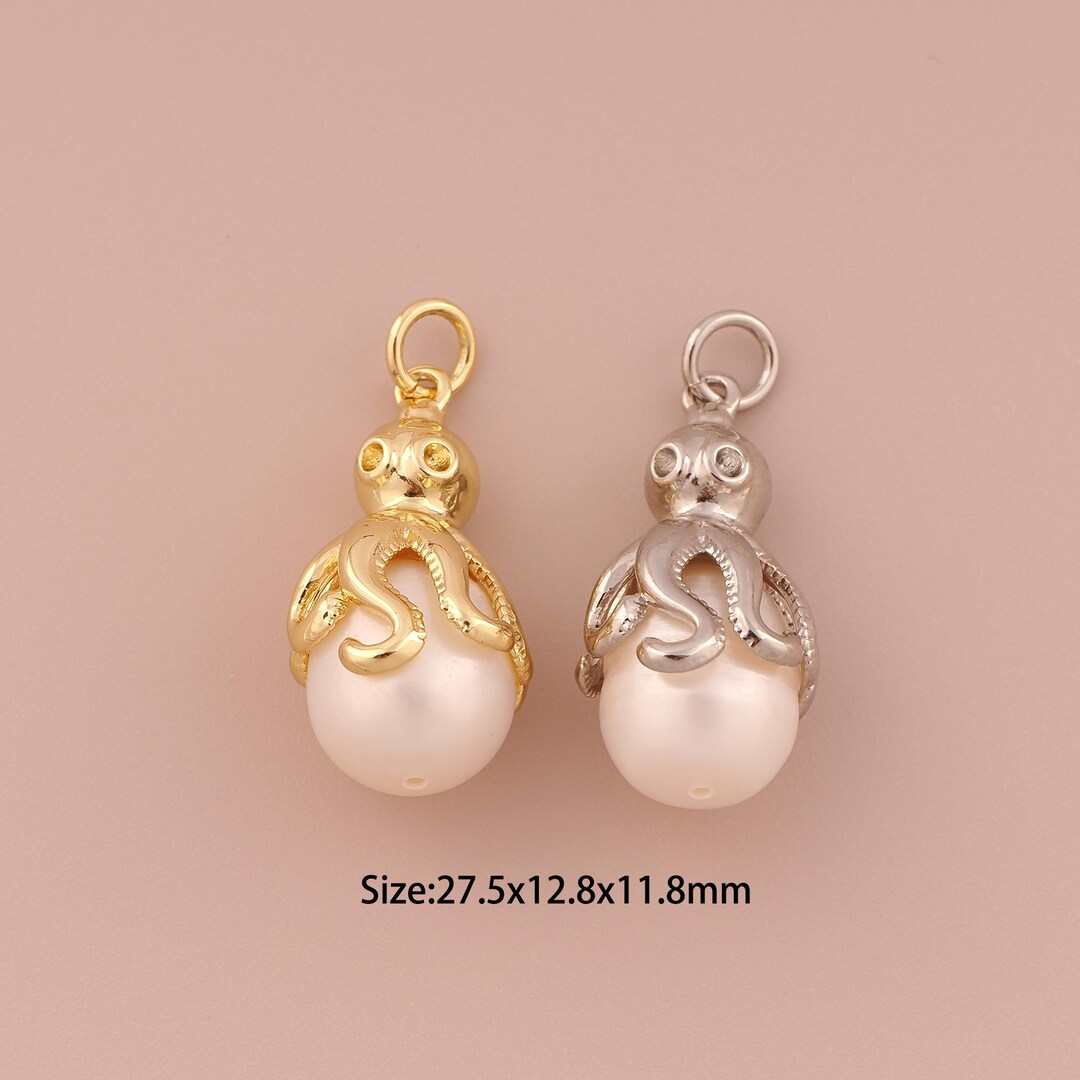 18K Gold Octopus Charms,minimalist Charms Pendants,octopus Charm for ...