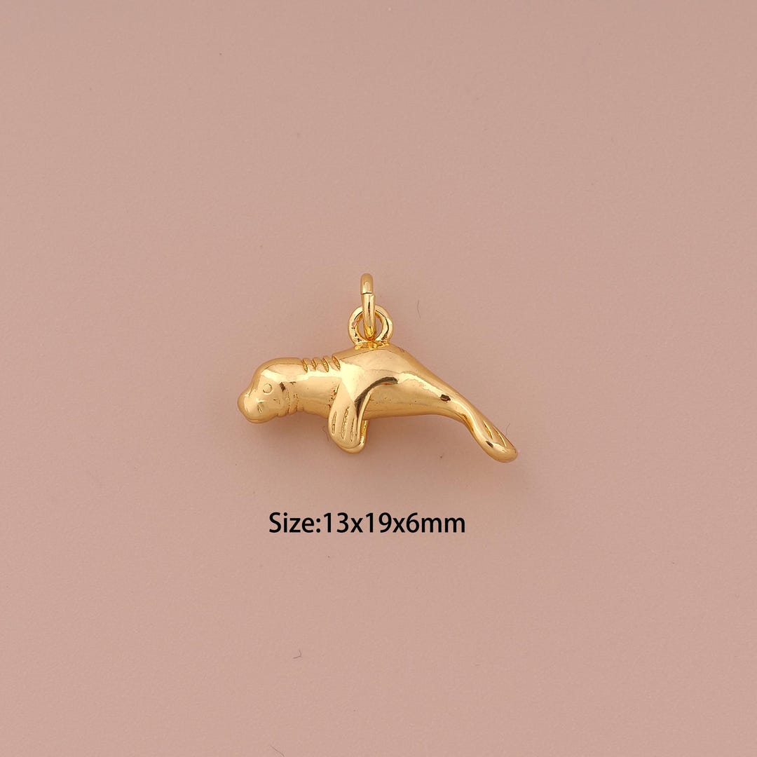 18K Gold Seal Charms,minimalist Charms Pendants,seal Charm for DIY ...