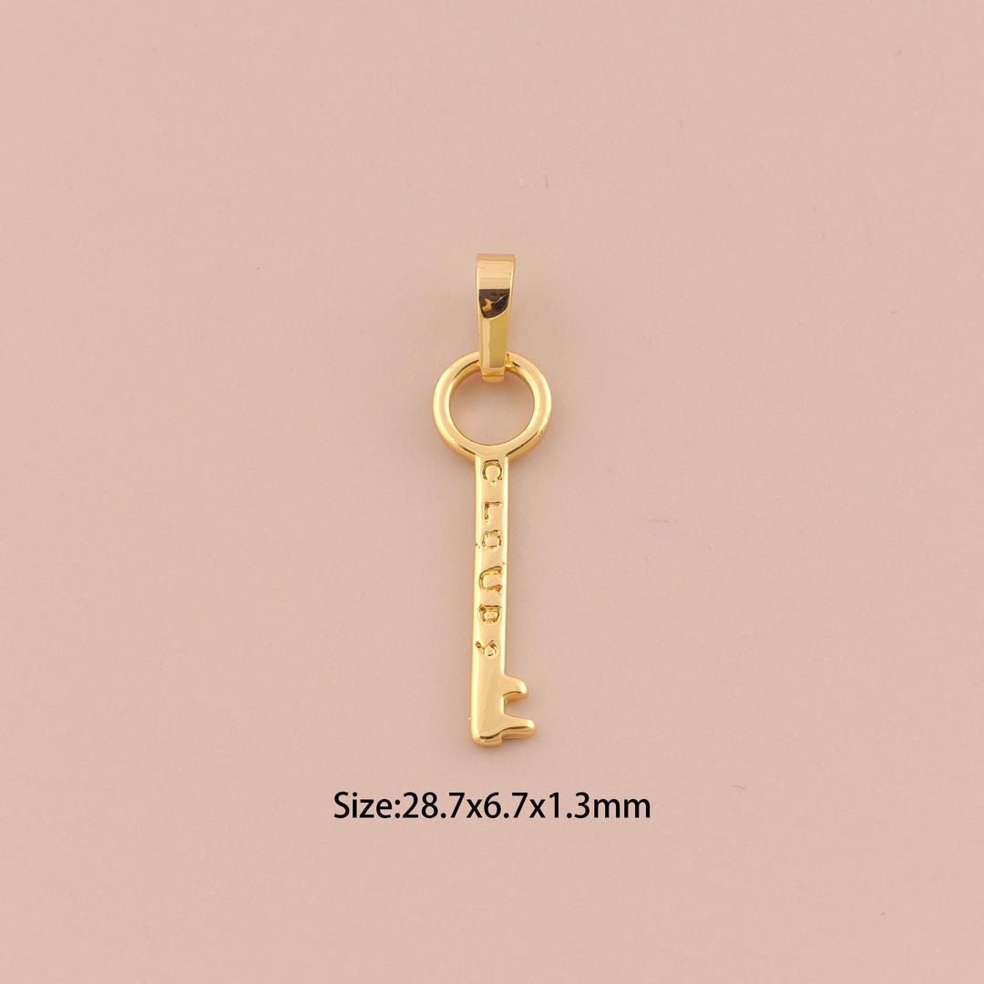 18K Gold Key Charms,minimalist Charms Pendants,key Charm for DIY ...