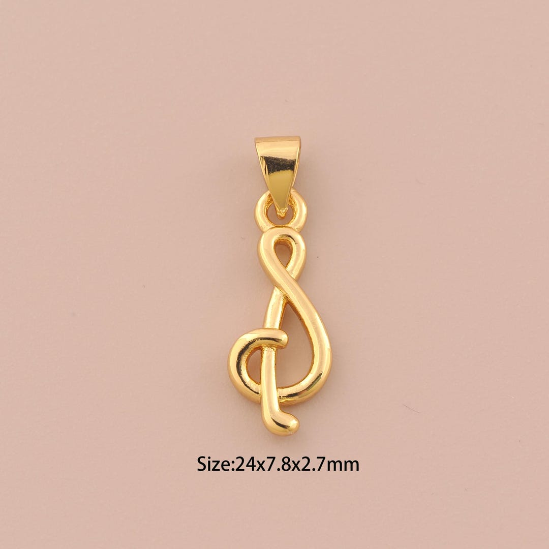 18K Gold Musical Note Charms,musical Note Charms Pendants,musical Note ...