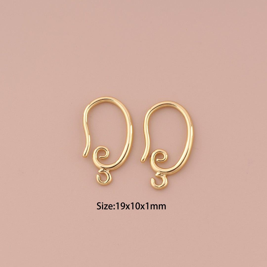 5 Pair 18K Gold Earhook Accessories,minimalist Earhook,ear Hook for DIY ...