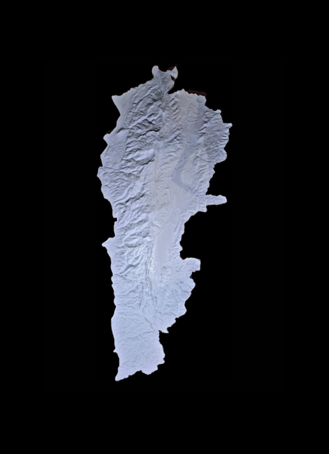Topographic Map of Lebanon 3D Printed - Etsy
