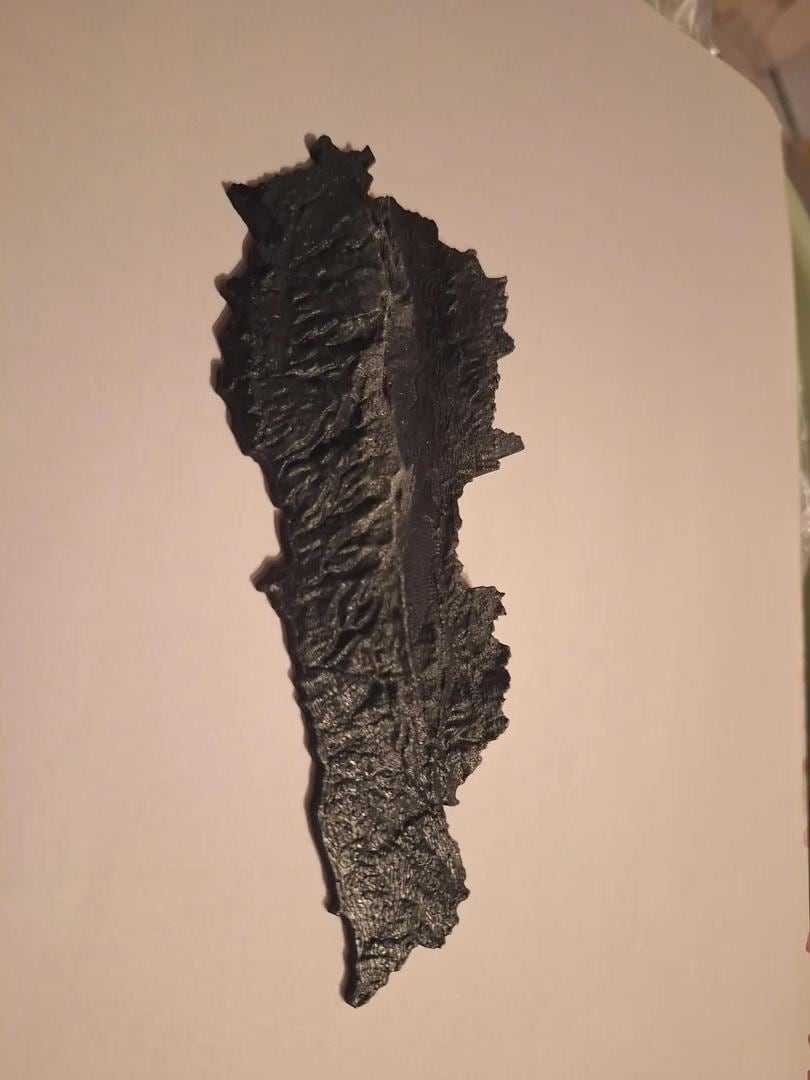 Topographic Map of Lebanon 3D Printed - Etsy