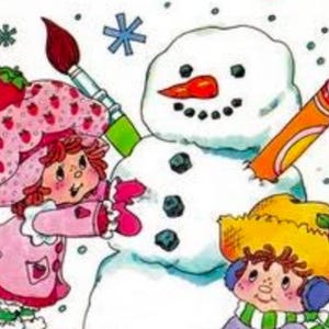 Vintage Strawberry Shortcake 43 Pages Winter Fun Coloring Book ...