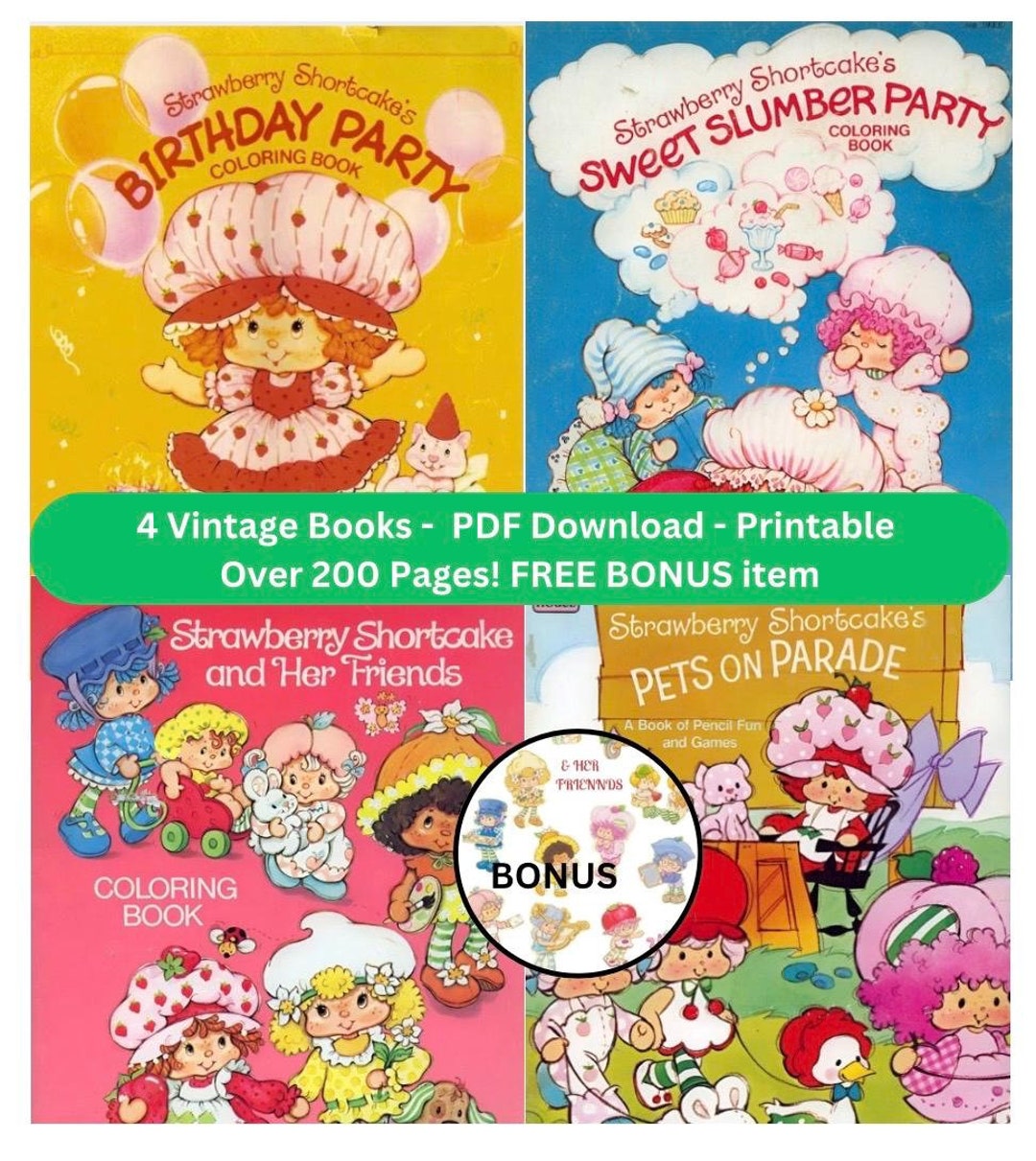 4bonus Vintage Strawberry Shortcake Coloring & Activity Books BONUS ...
