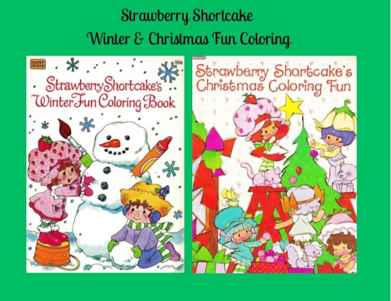 Vintage Strawberry Girl Christmas & Winter Coloring Books (PDF Download ...