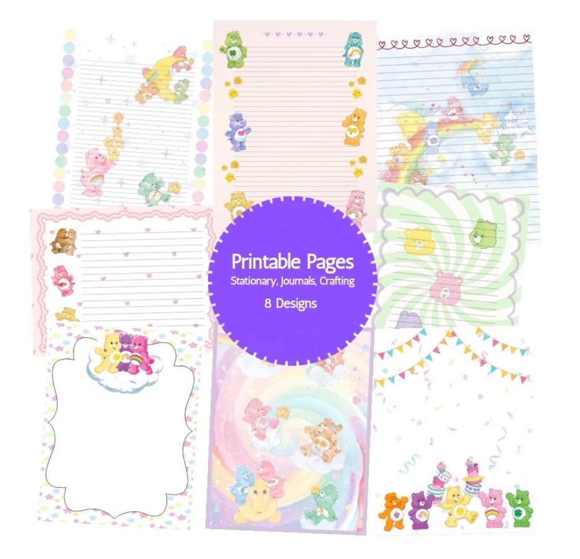 Cutest Bears Stationery: Printable Journal Paper PDF Download, 8 ...