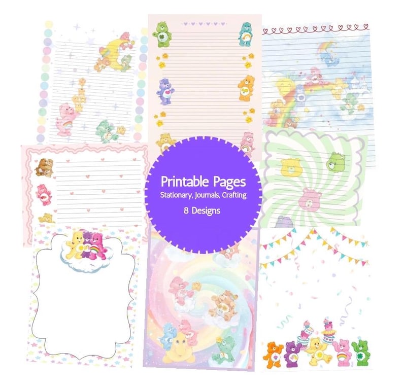 Cutest Bears Stationery: Printable Journal Paper PDF Download, 8 ...
