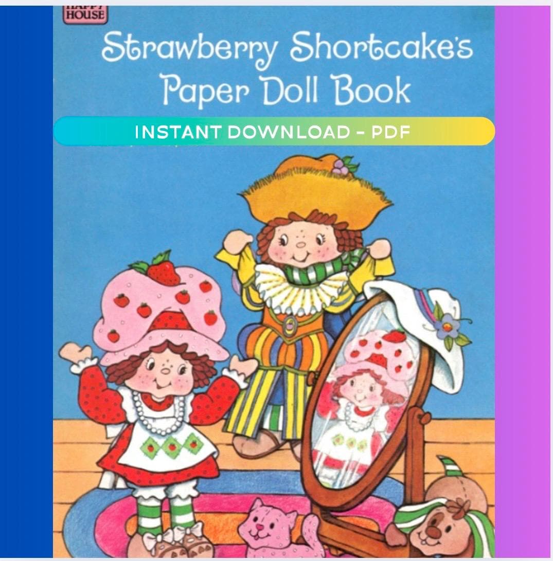 Strawberry Shortcake Paper Doll Book - Vintage - Instant Download - PDF ...