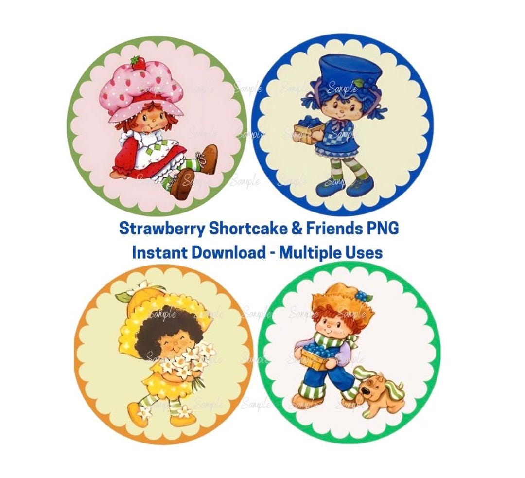 Vintage Strawberry Shortcake Clip Art: 80s 5 PNG Files (digital ...