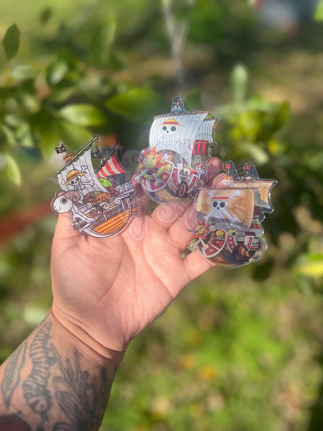 OP Anime Pirate Crew Going Merry Ship Thousand Sunny Ship Phone Grip ...