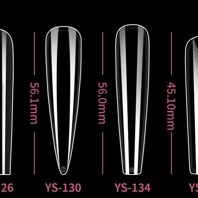 Long Clear Nails - Etsy