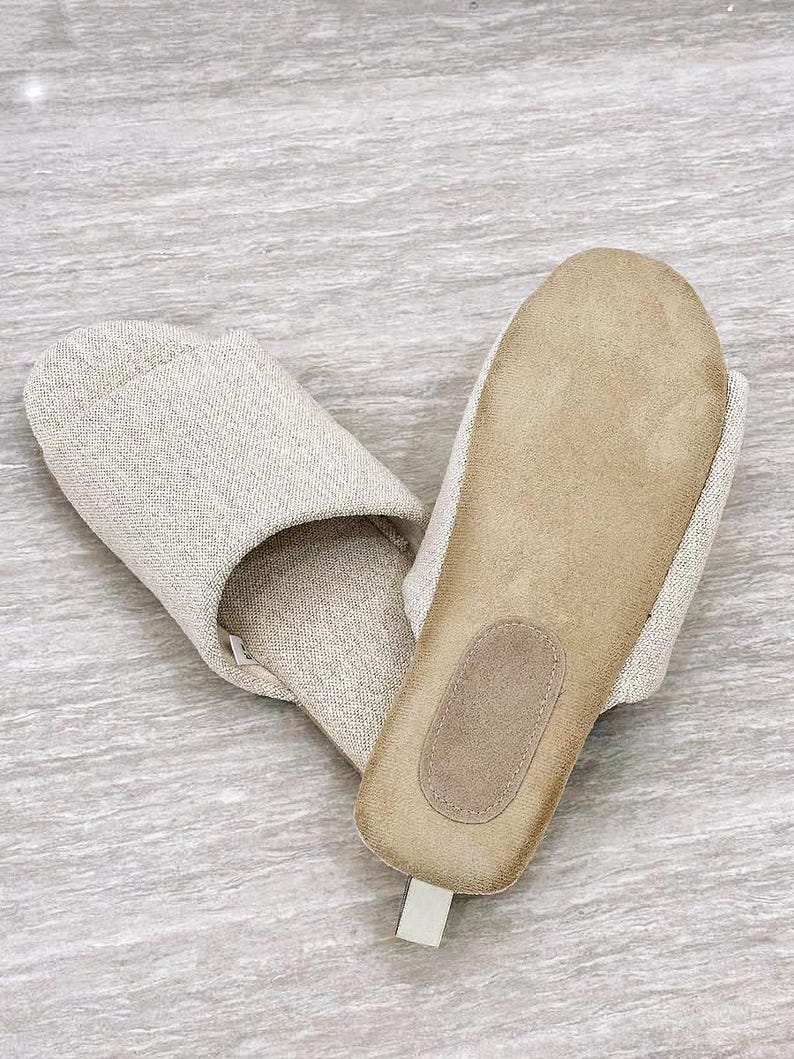 Japanese Tatami Slippers, Ultra Cotton Linen Indoor Sandal, Breathable ...