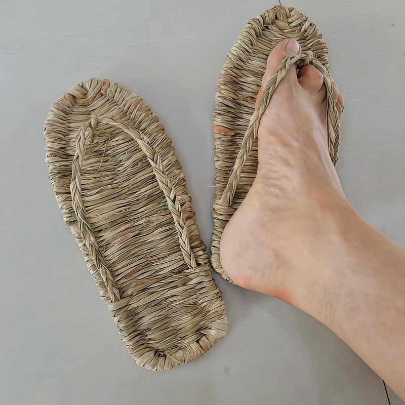 Straw Sandals - Etsy