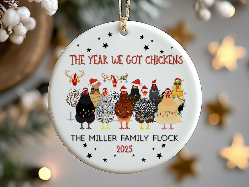 The Year We Got Chickens Personalized Christmas Ornament Chicken Family ...