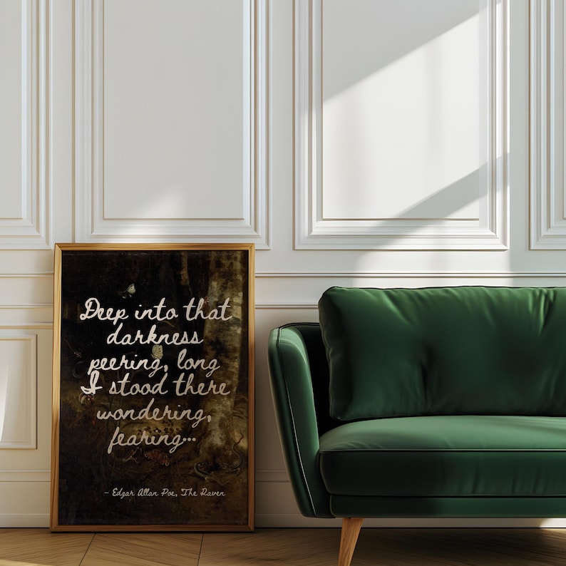 Creepy Literary Quote Wall Art Set of 4 Print Bookish Decor Gothcore ...