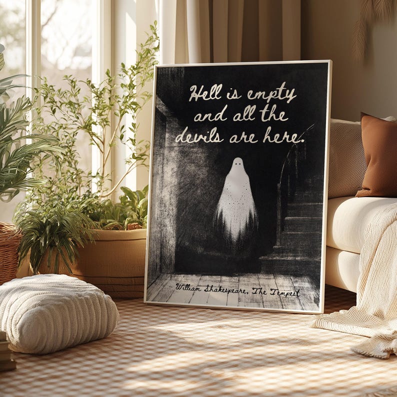 Creepy Literary Quote Wall Art Set of 4 Print Bookish Decor Gothcore ...