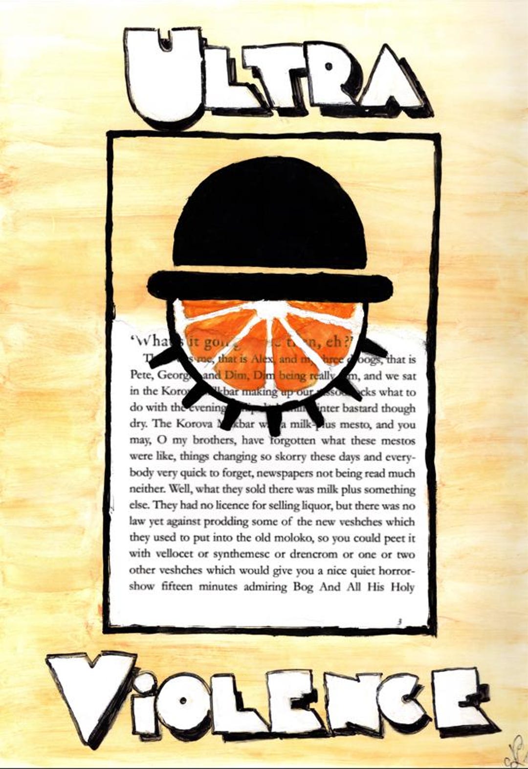 Clockwork Original Painting Movie Poster Clockwork Orange Ultra ...