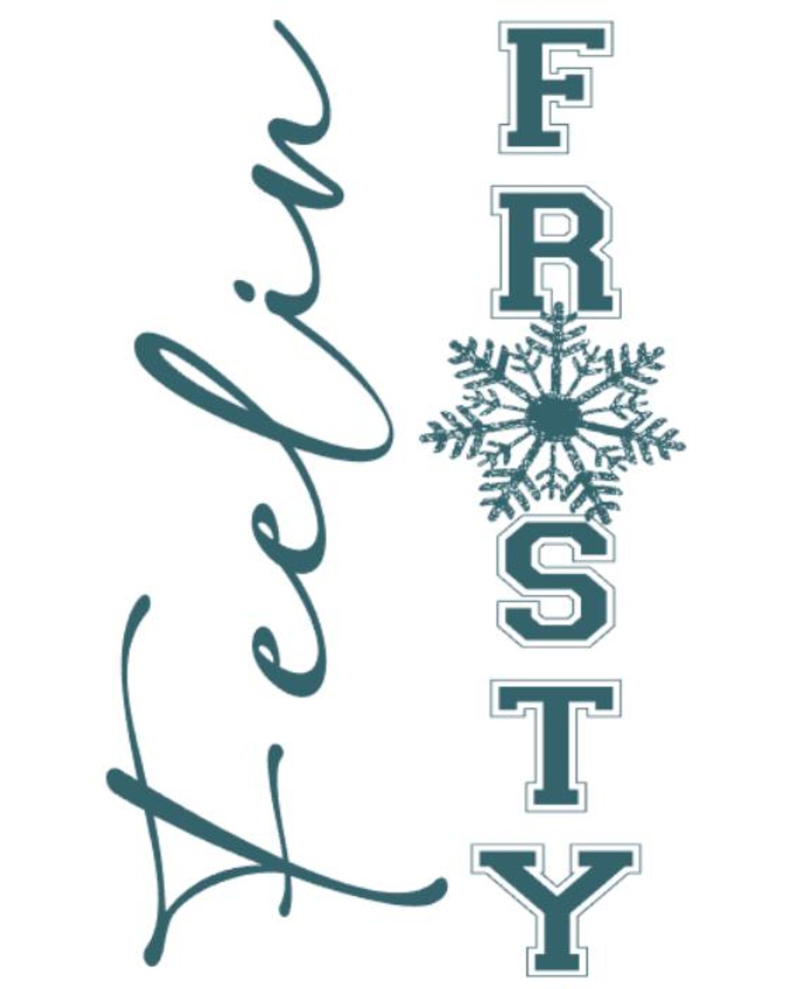 Feelin Frosty SVG PNG JPG: Winter Snowflake Digital File - Etsy
