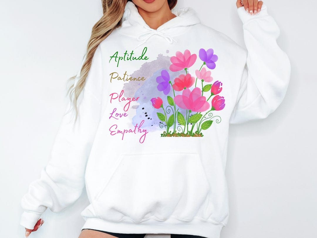 Floral Teacher Hoodie, Aptitude Patience Acronym, Appreciation Gift - Etsy