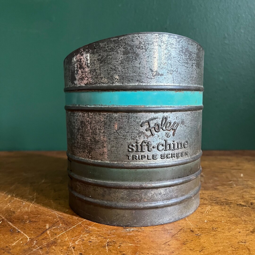 Vintage Foley Sift Chine Metal Flour Sifter Vintage Kitchen Farmhouse ...