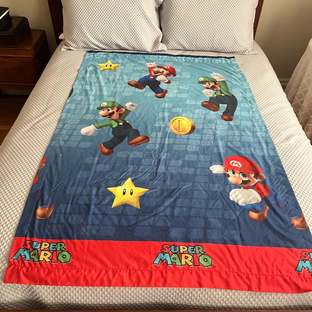 Pair 2 Super Mario Brothers Curtains Kids Room Novelty Officially ...