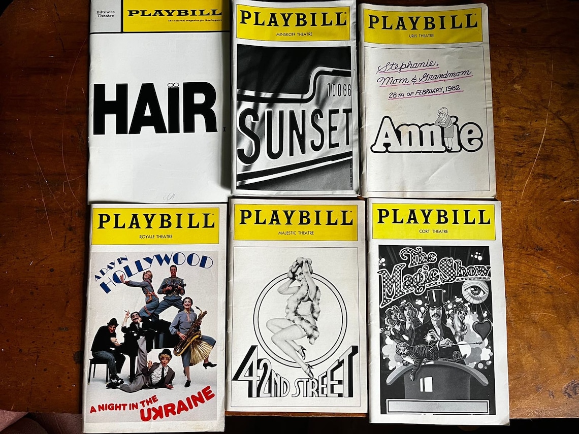 Vintage Broadway Playbills. 1970s 1980s 1990s. New York - Etsy