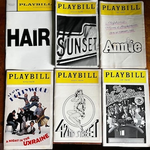 Vintage Broadway Playbills. 1970s 1980s 1990s. New York Theater. Les ...