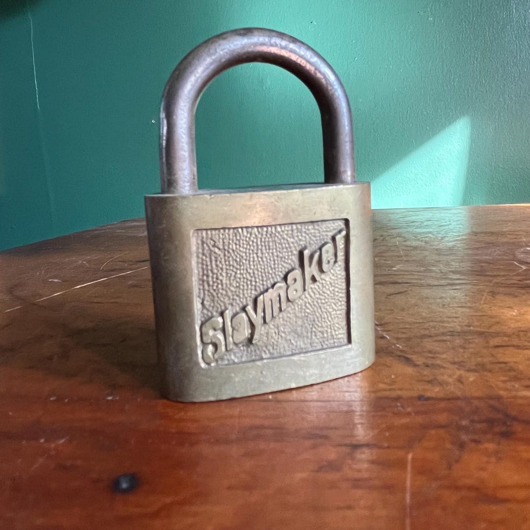 Vintage Brass SLAYMAKER Padlock No Key Antique Lock Antique Padlock - Etsy