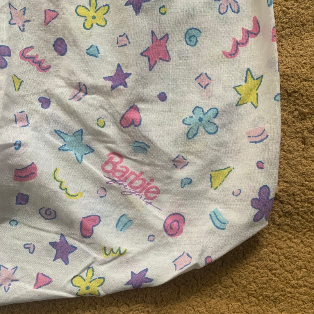 Vintage 1991 Twin Barbie Fitted Sheet Bed Sheets Pillowcase 1990s Kids ...