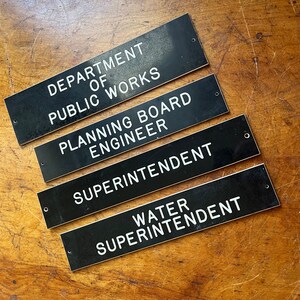 Vintage Office Signs Directional Signs Occupational Signs Black White ...