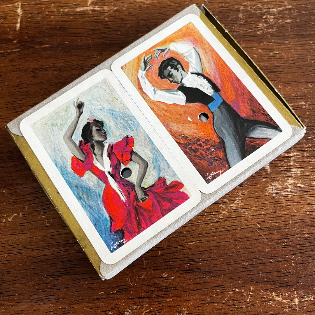 RARE Deck of Vintage 1960s Playing Cards Fournier Poker Flamenco NOS ...