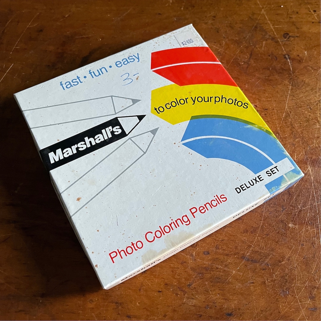 Vintage Marshalls Photo Coloring Pencil Set in Box Hand Color - Etsy