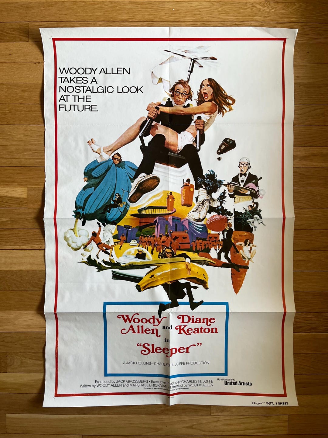 Vintage 1980 Sleeper Movie Poster Woody Allen 27x41 - Etsy