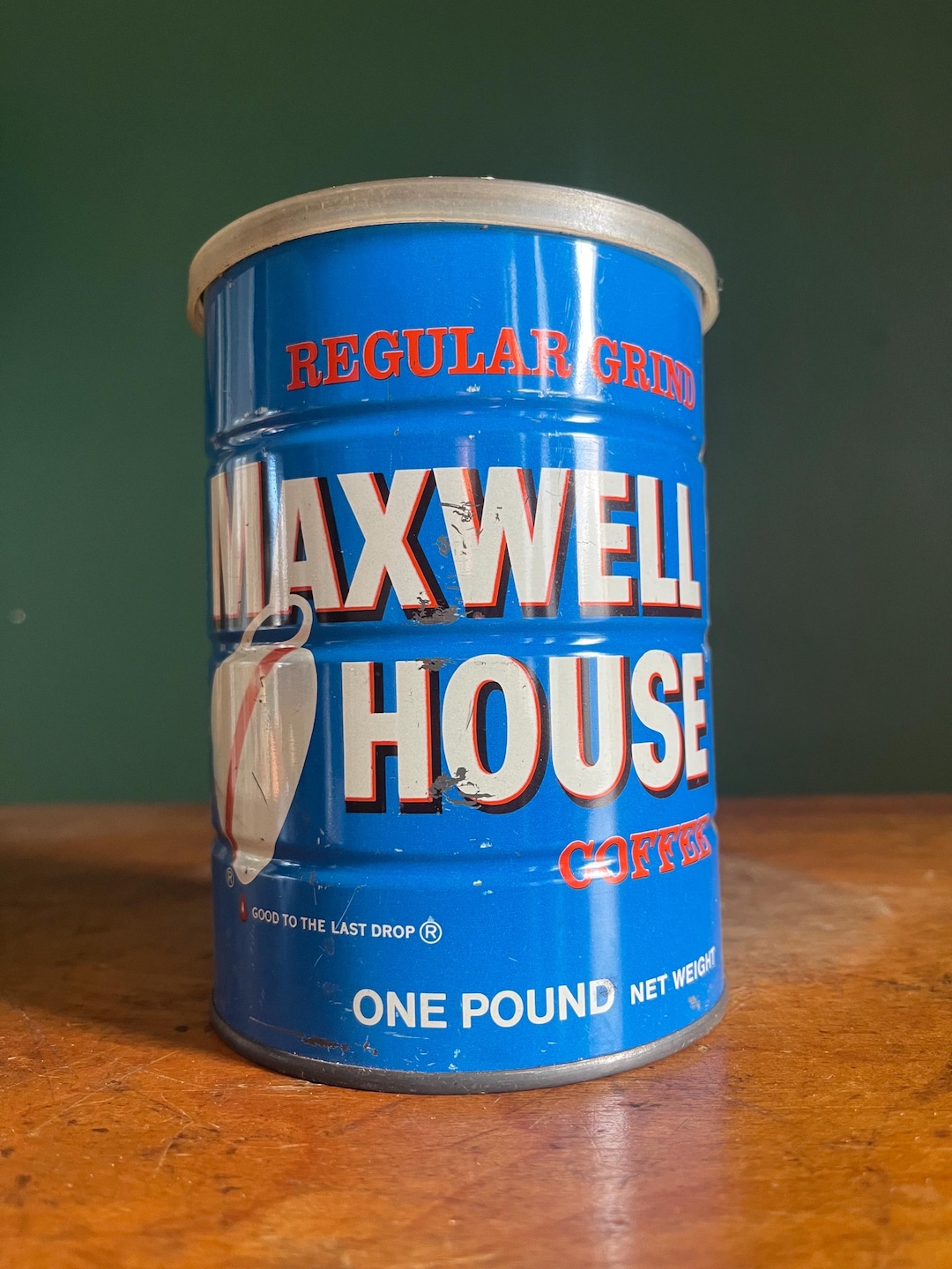 Vintage 1970s Metal Coffee Cans 1 Pound 453 Grams Collectible Maxwell ...