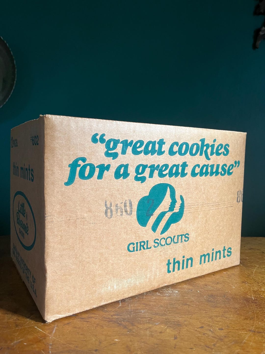 VTG 1980s Collectible Girl Scout Thin Mints Cardboard Cookie Box TV ...