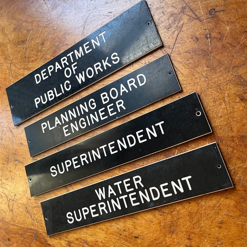 Vintage Office Signs Directional Signs Occupational Signs Black White ...
