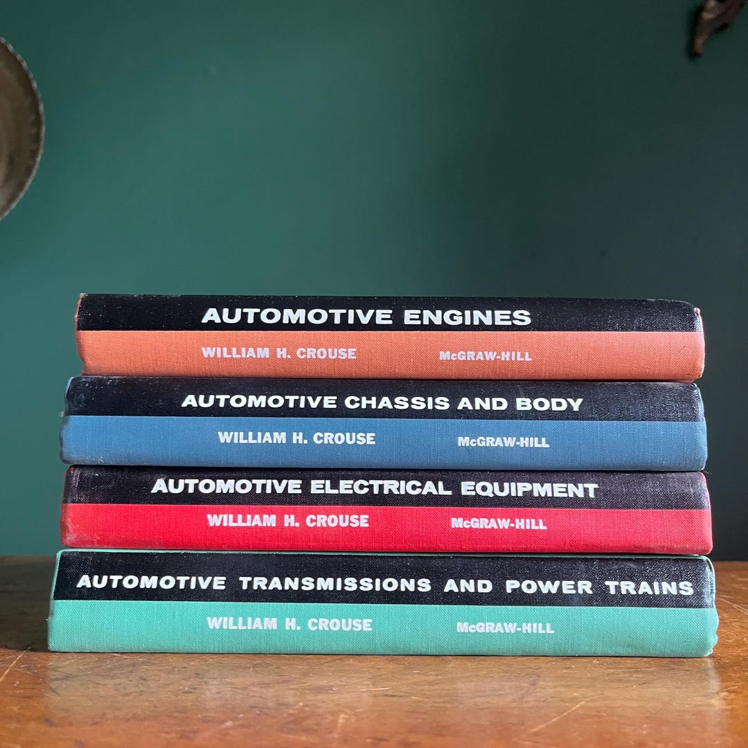 Vintage 1959 Set of 4 Auto Mechanic Textbooks Mcgraw-hill William H ...