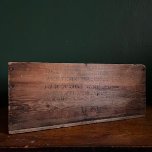 Vintage Wooden Shipping Box. Western Railroad Co. Rustic Cottage ...