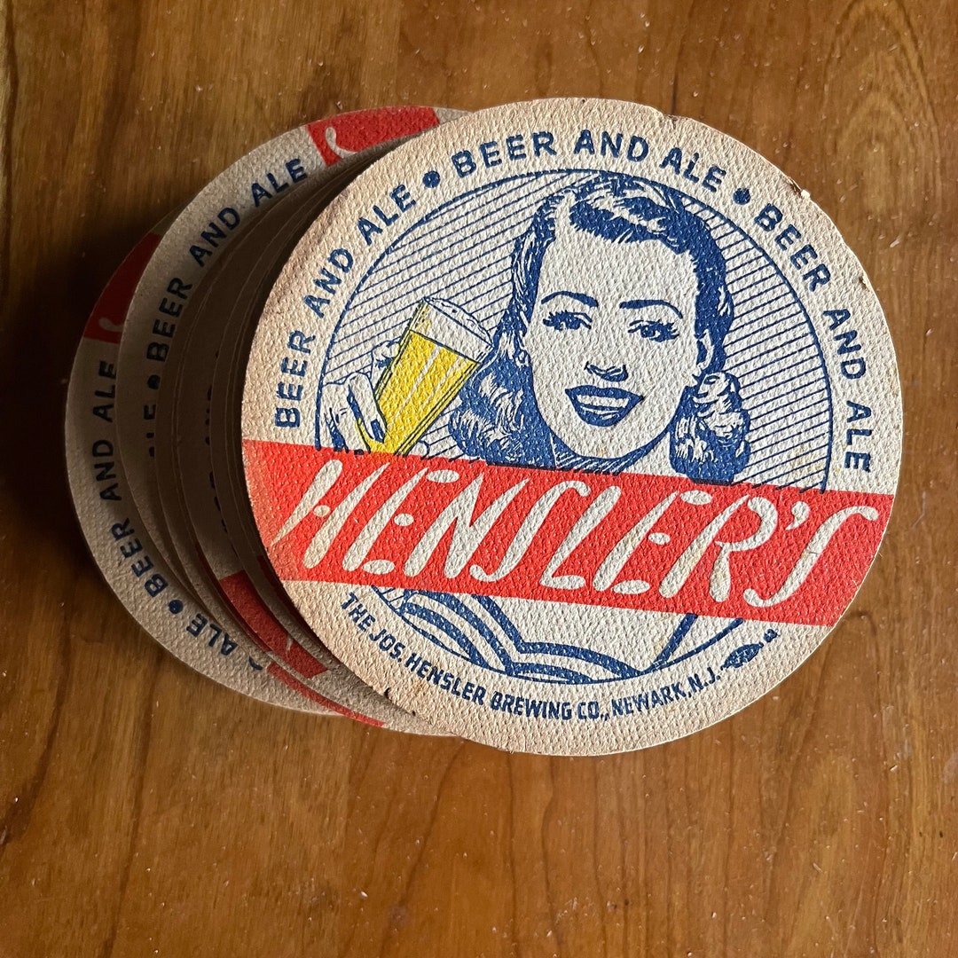 Vintage Beer Coaster Hensler Brewing Company Newark New Jersey Bar ...