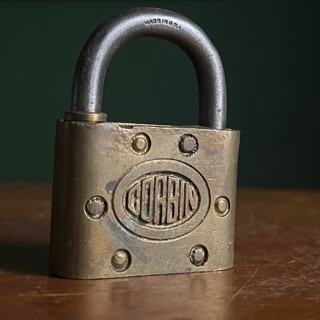 Vintage CORBIN Padlock No Key Antique Lock Antique Padlock - Etsy