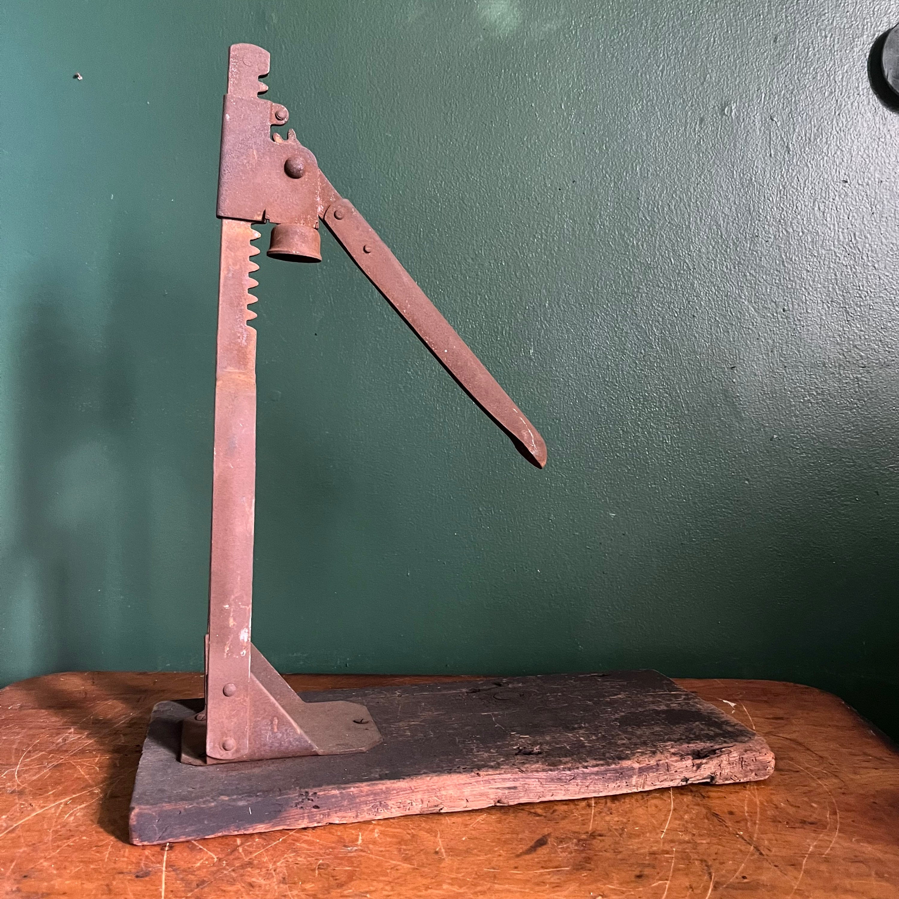 Antique Wood and Metal Bottle Capper Industrial Decor Farmhouse Decor ...