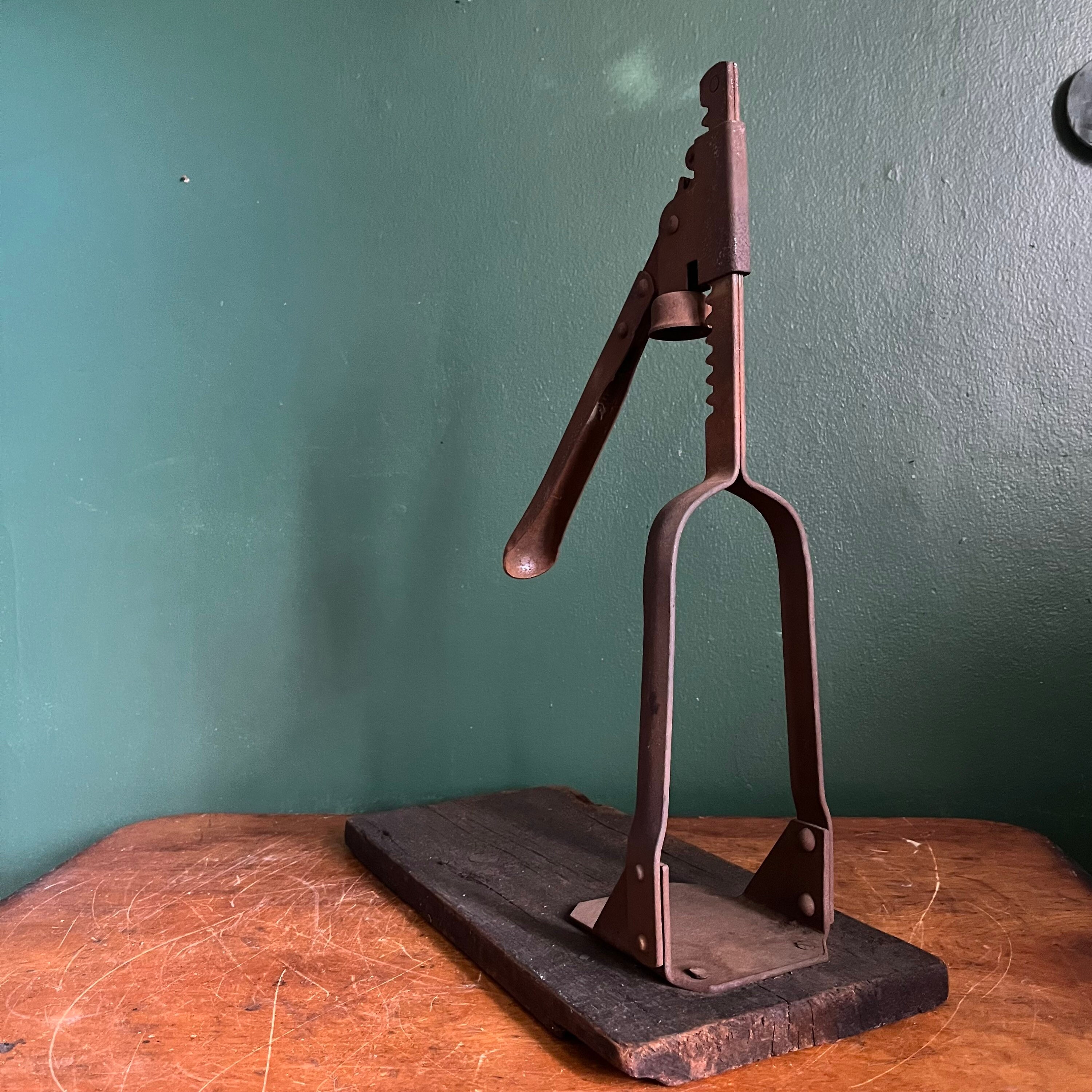 Antique Wood and Metal Bottle Capper Industrial Decor Farmhouse Decor ...