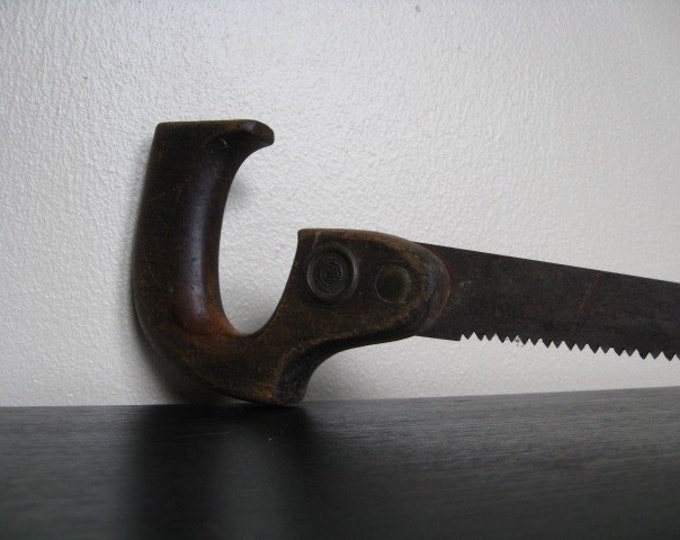 Small Disston Vintage Hand Saw With Carved Wooden Handle. - Etsy