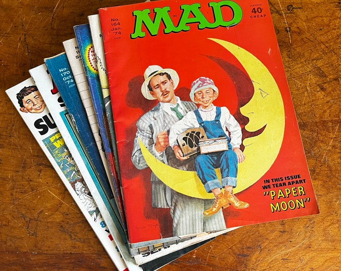 Vintage 1974 Mad Magazine. Alfred E Neuman. Comics. 1970s Magazines. - Etsy